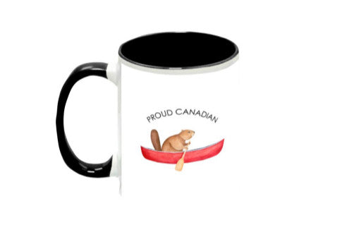 Proud Canadian Beaver 15oz Mug - Moss Danforth